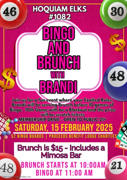 Hoquiam – Bingo and Brunch with Brandi | Washington State Elks Association